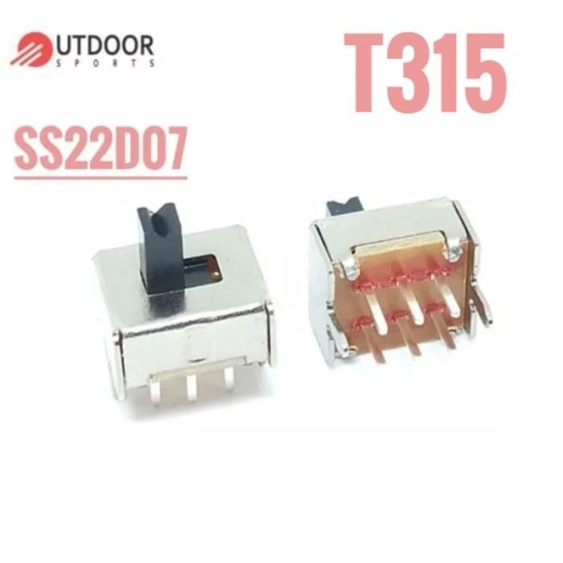 Jual Saklar Geser Toggle Switch Slide Switch ss22d07 2p2t 6Pin 4mm ...