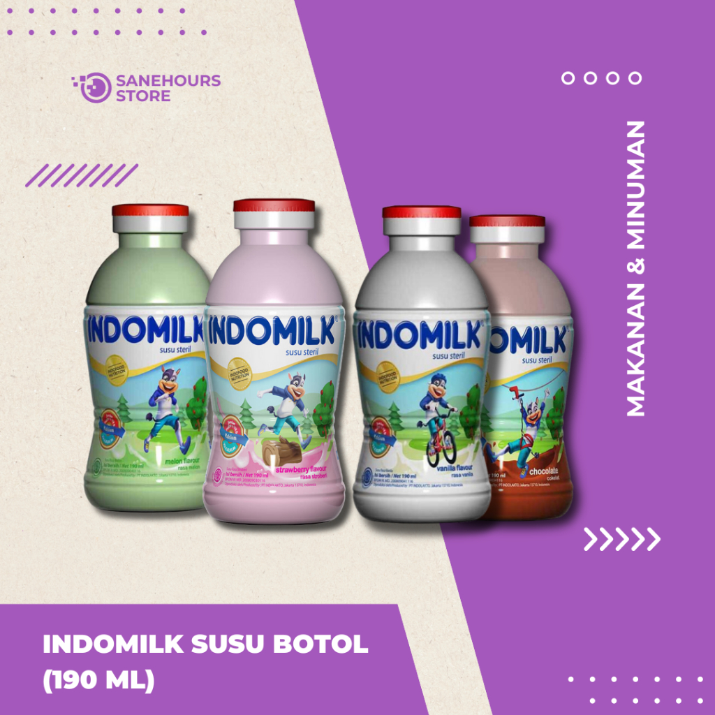 Jual Indomilk Susu Botol (190 ML) | Shopee Indonesia