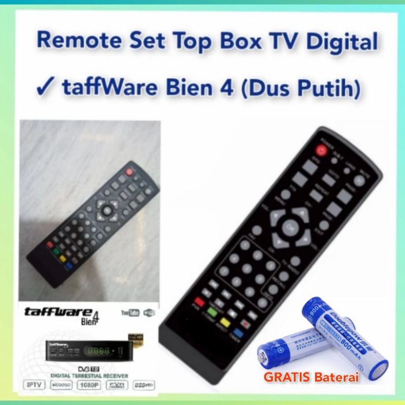 Jual Remot Set Top Box Taffware Bean 4 Remote STB taffware Bien4 ...