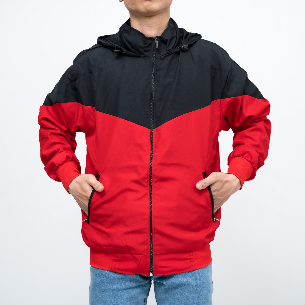 Jual INDO - Jaket Parasut Olahraga Kombinasi | Jacket Lari Jogging Pria ...