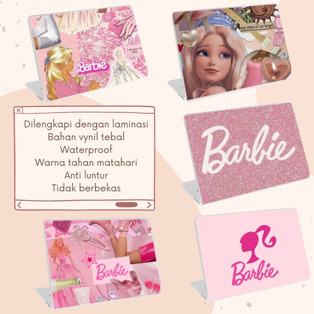 Jual Garskin Sticker Laptop Barbie Cover Protector Notebook Skin ...