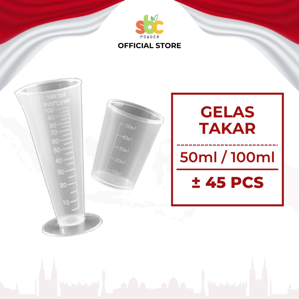 Jual SBC x RD - Gelas Ukur 50ml - Cup 100ml - Gelas Takar 100ml - Gelas ...