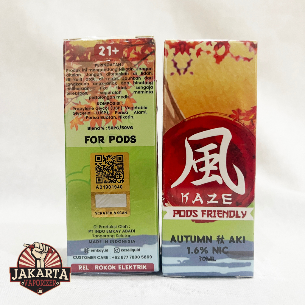 Jual PODS FRIENDLY KAZE AUTUMN AKI PODS 30ML 16MG BY EMKAY BREWER ...