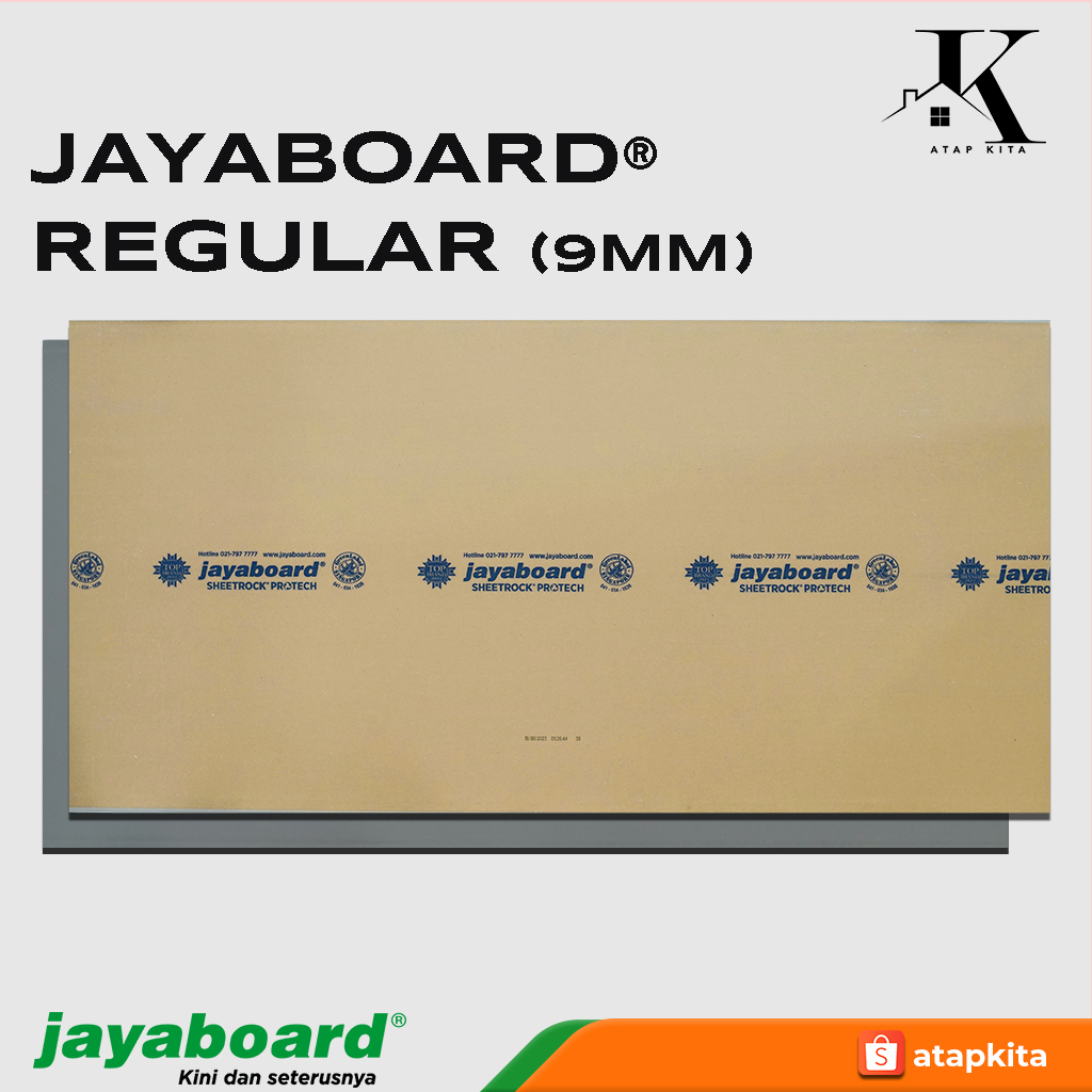 Jual Gypsum Jaya 9mm / Gipsum Jayaboard / Papan Jaya 120 x 240 cm ...