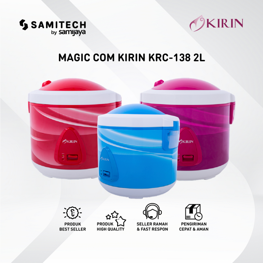 Jual MAGIC COM - RICE COOKER KIRIN KRC-138 / KRC 138 2 LITER BERGARANSI | Shopee Indonesia
