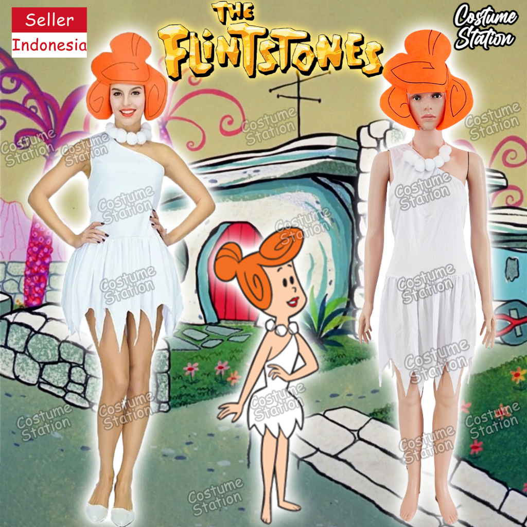 Jual Kostum Flintstone Wilma Costume Cave Woman Manusia Goa Cewe