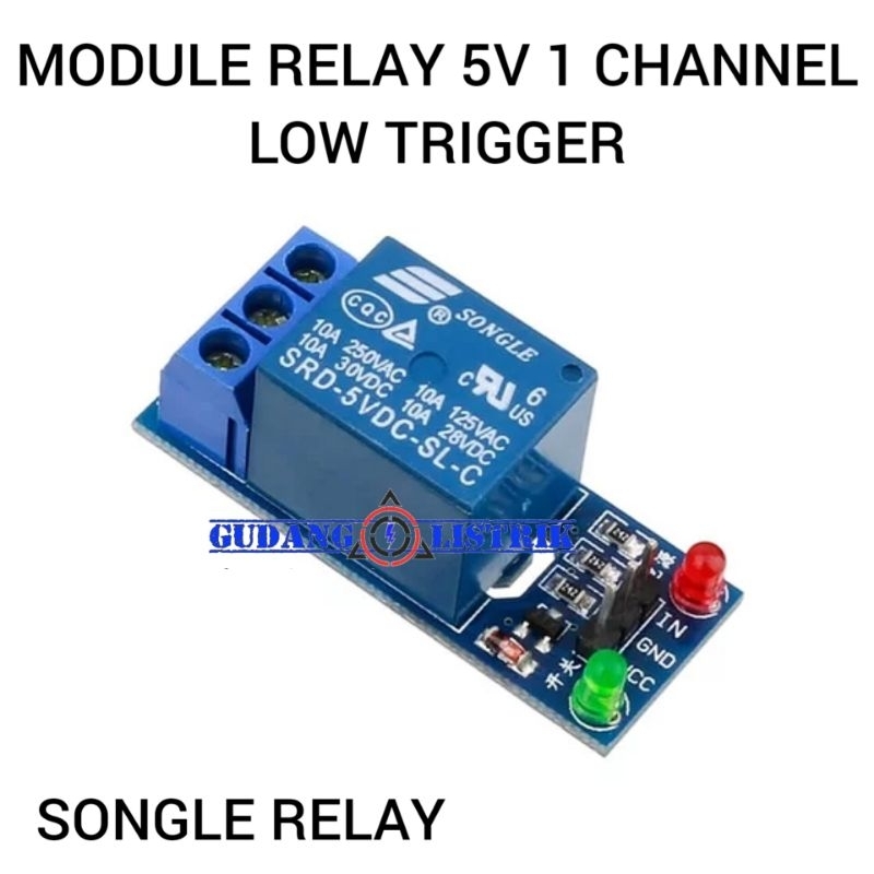 Jual SONGLE Module Relay 5V 1 Channel Low Trigger 10A 250VAC | Shopee ...