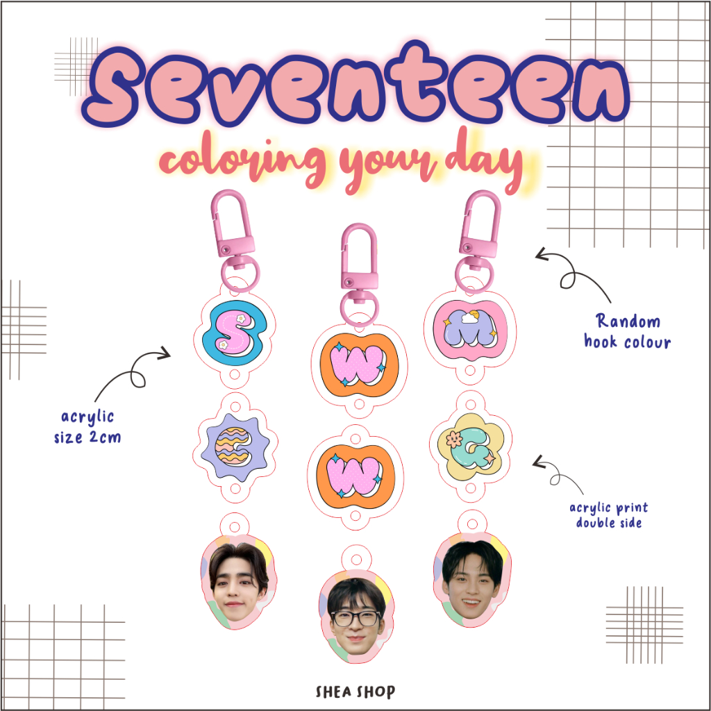 Jual KEYCHAIN SEVENTEEN KPOP (versi huruf) | Shopee Indonesia