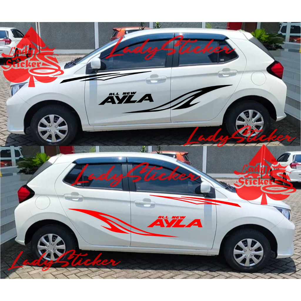 Jual sticker stiker mobil all new ayla striping sticker mobil daihatsu ...