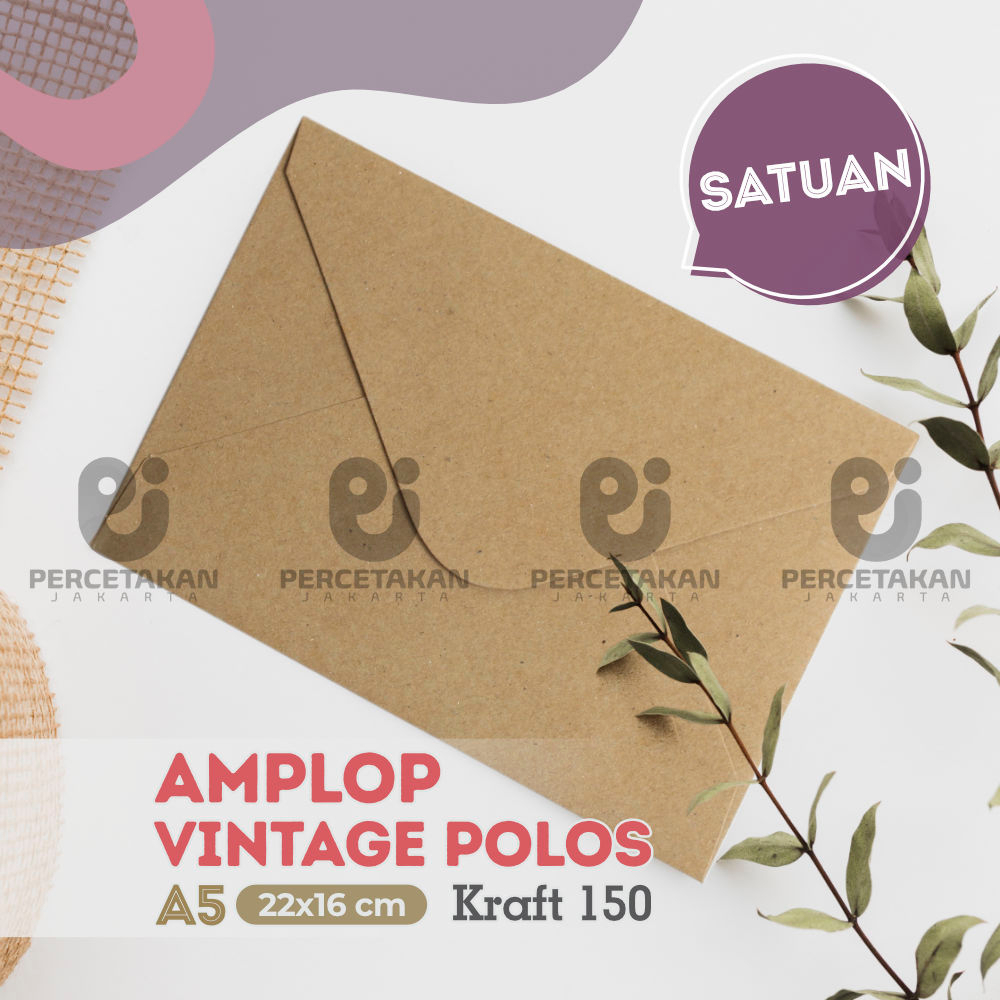 Jual A5 Amplop Vintage Kraft | Bahan Kraft 150GR | Ukuran 16x22 CM A5 ...