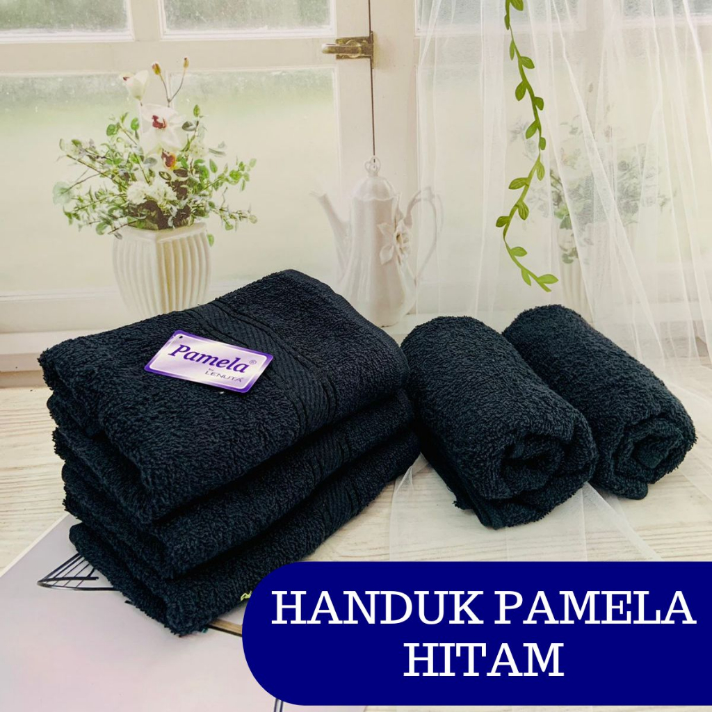 Jual SM Handuk Salon(Muka) Warna Hitam Pamela by Lenuta Ukuran 30x80 ...
