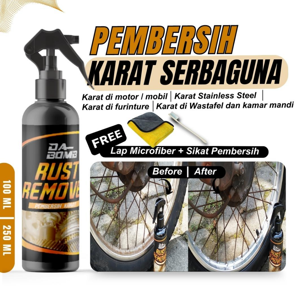 Jual Da Bomb Rust Remover Pembersih Karat Serbaguna Pembersih Karat Besi Logam Aluminuium Motor ...