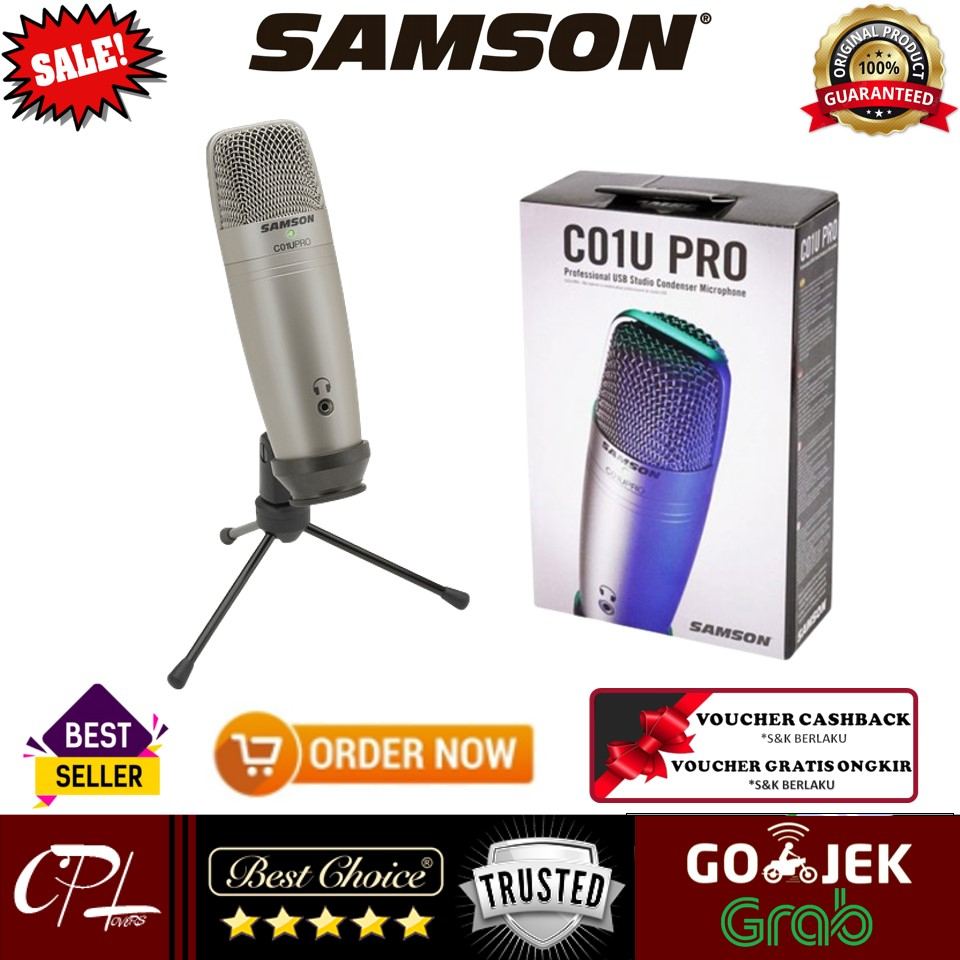 Jual Samson C01U Pro USB Studio Condenser Microphone (Silver) | Shopee ...