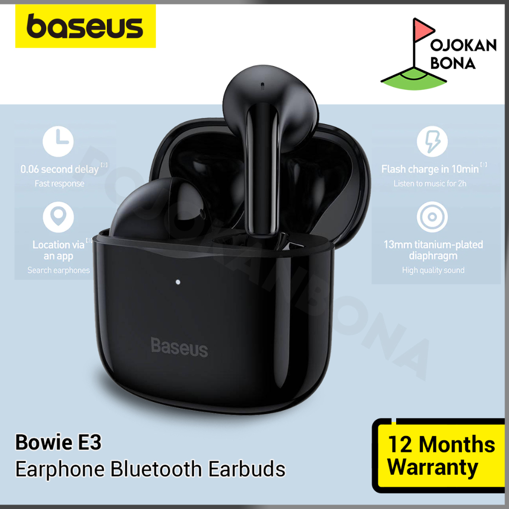 Jual BASEUS Earphones Bluetooth TWS True Wireless Earbuds Bowie E3 ...