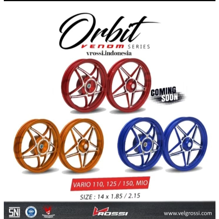 Jual Velg VROSSI Orbit Bintang PNP Honda Vario 125 150 | Shopee Indonesia