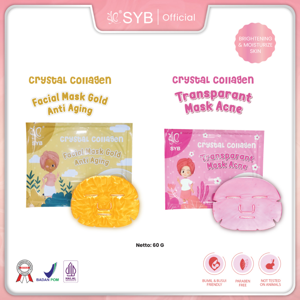 Jual SYB CRYSTAL COLLAGEN FACIAL MASK | Shopee Indonesia