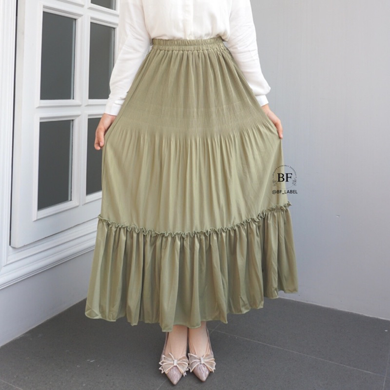 Jual Rok Susun 101 Clara / Rok Plisket Lidi Kerut / Rok Plisket Lidi ...