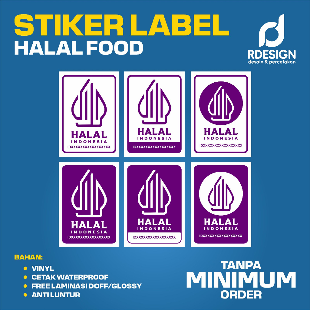 Jual STIKER HALAL FOOD DENGAN NOMOR ID RESTO TERDAFTAR | Shopee Indonesia
