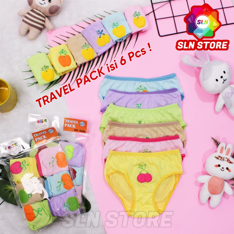 Jual ( 6 Pcs ) CELANA DALAM ANAK NESYA TRAVEL PACK CD ANAK ANAK MOTIF ...