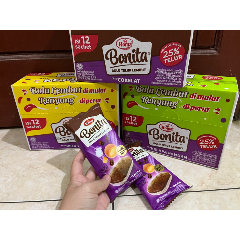Jual Roma Bolu Bonita (Perpak isi 30gr x 12 Pcs) | Shopee Indonesia