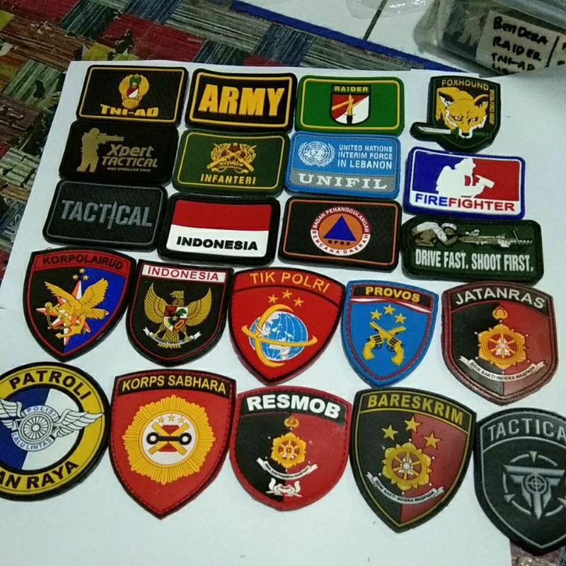 Jual Patch rubber Logo Emblem karet TNI INFANTERI RAIDER Gilbert Army ...