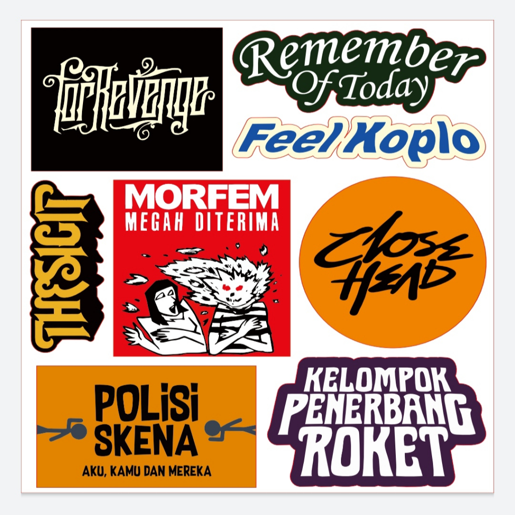 Jual Sticker Pack Band Lokal Indie Morfem For Revenge Skena Musik Feel ...