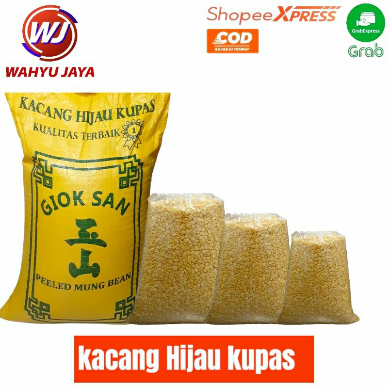 Jual Kacang hijau kupas 250gram-1kg | Shopee Indonesia