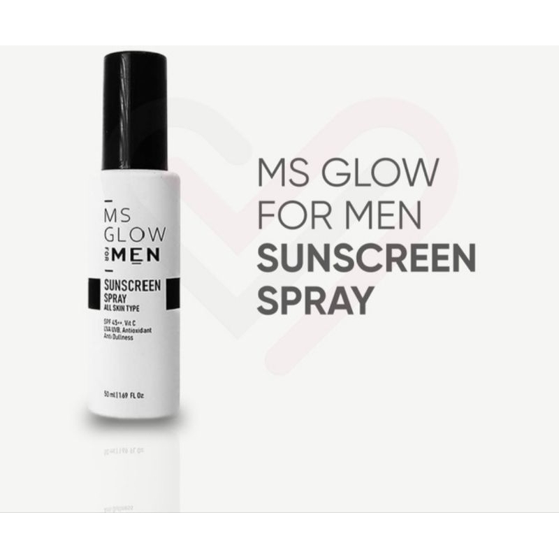 Jual MS GLOW FOR MEN Sunscreen Spray / Skin Care Perawatan Wajah Cowok ...