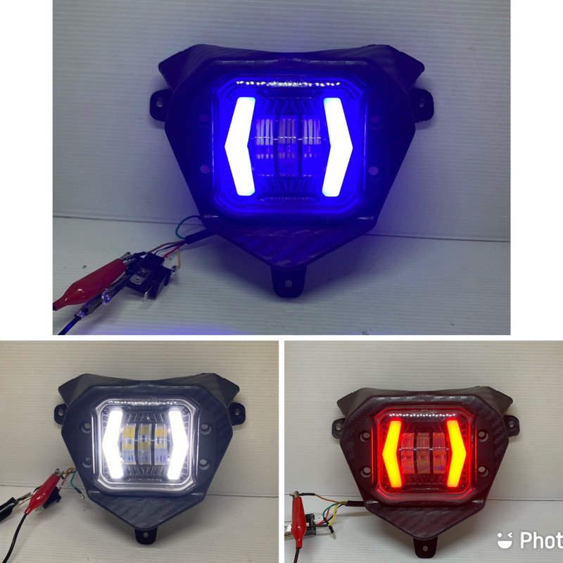 Jual Reflektor LED Lampu Depan 3 lensa new model HRV CRF 150L KLX ...