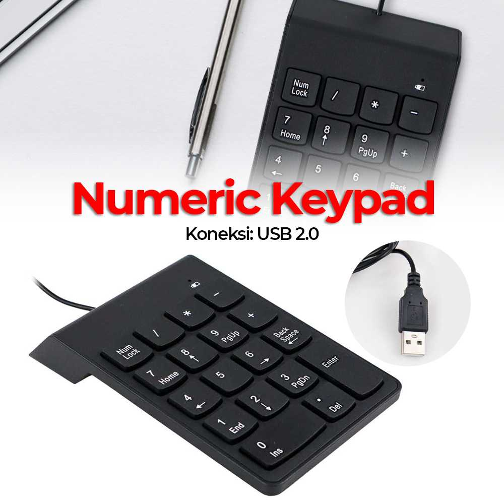 Jual Keyboard angka - Numeric Keypad Numpad USB - K24 | Shopee Indonesia