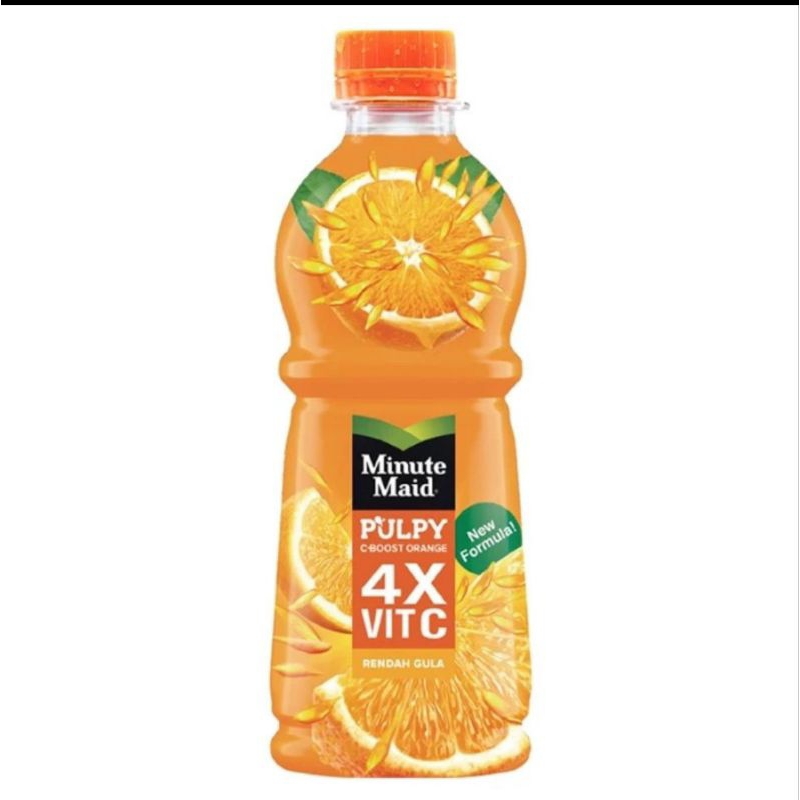 Jual minuman minute maid pulpy orange botol 300ml | Shopee Indonesia