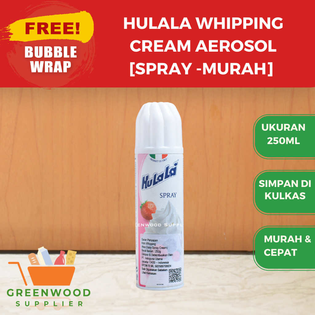 Jual Hulala Aerosol Whipping Cream Spray - 250G | Shopee Indonesia