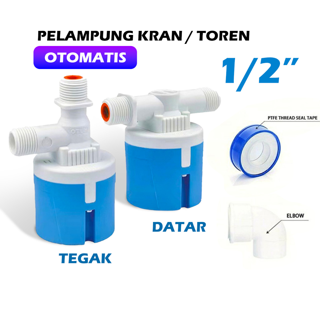 Jual Kran Otomatis Bak Mandi 1/2 Pelampung Toren Vertikal Horizontal ...