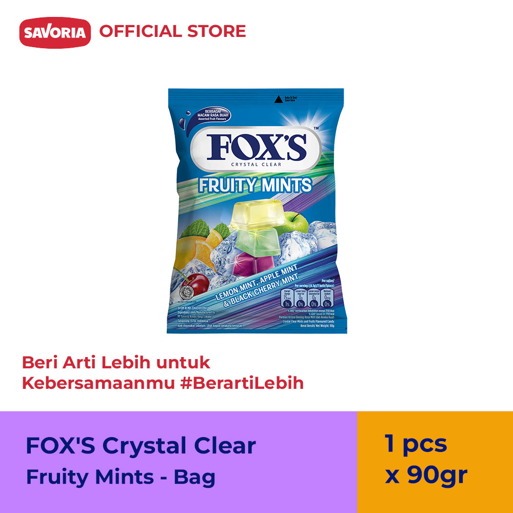 Jual FOX'S Fruity Mints Bag - Permen Buah Mint 90g | Shopee Indonesia