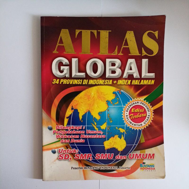 Jual Atlas Global /Atlas Pintar 34 Provinsi di Indonesia + Index ...