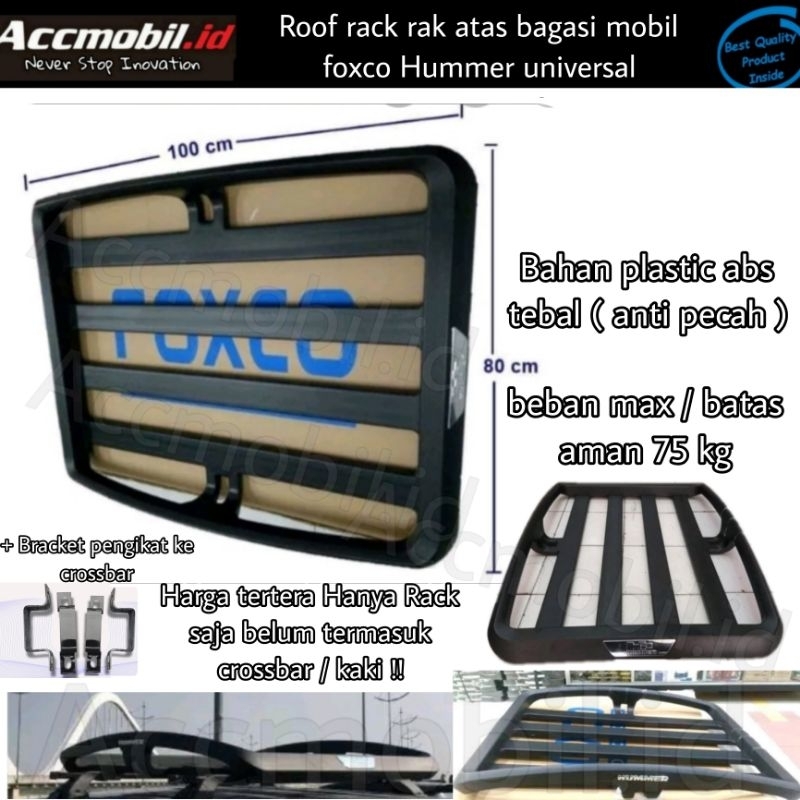 Jual Roof rack atas mobil foxco rak atas mobil universal foxco hummer ...