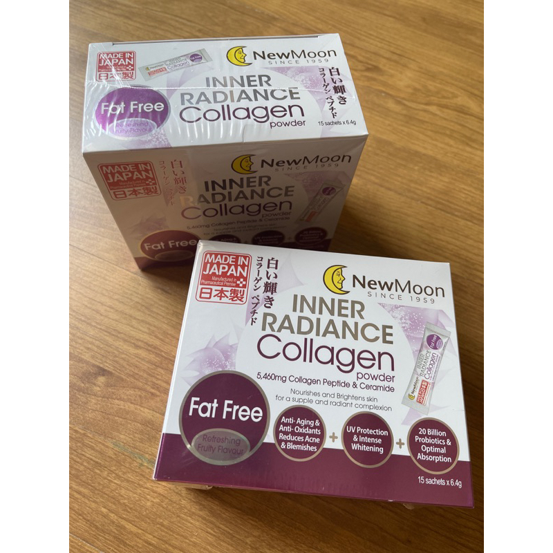 Jual New moon inner radiance collagen powder 15sachets/box collagen ...