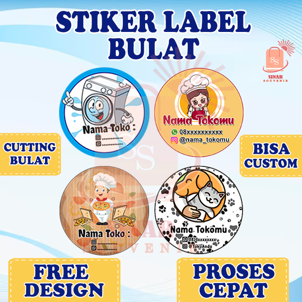 Jual STIKER CATERING LOGO CUSTOM LABEL MAKANAN BUKU ANAK GRATIS DESIGN ...
