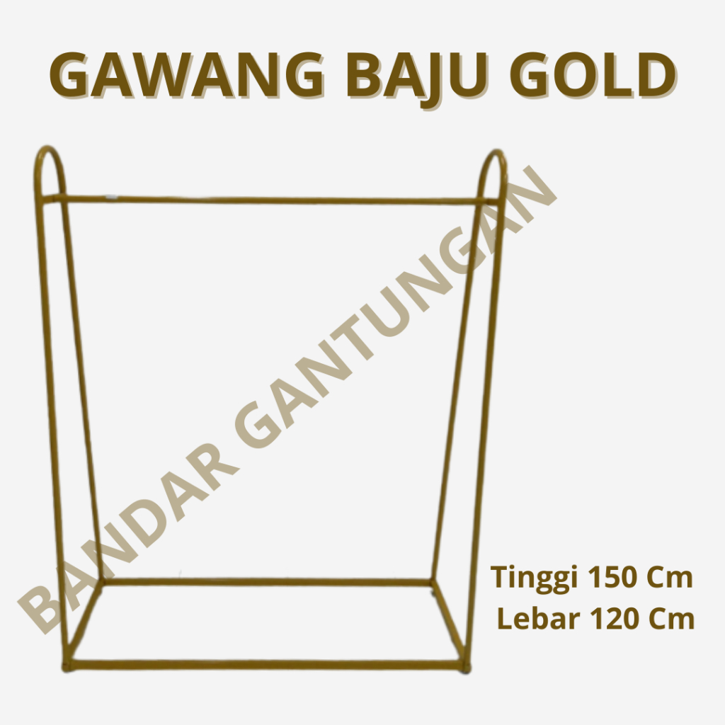 Jual Rak Gawang Baju Gold Stand Hanger Emas Gold Gantungan Baju Besi ...