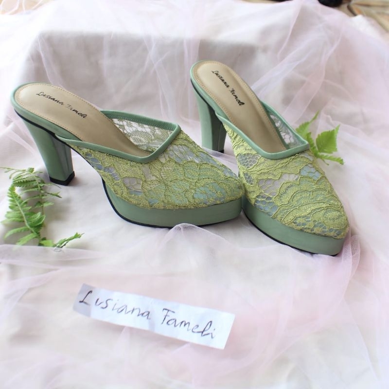 Jual LUSIANA I sepatu pesta heels brukat bride shoes sepatu lamaran ...