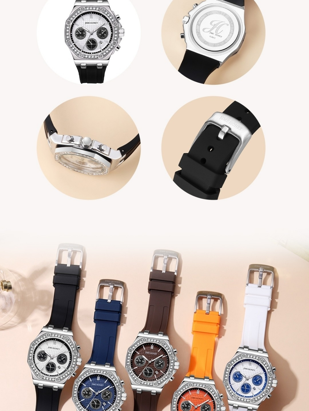 Jual Jam tangan Wanita Jt 8011 Jims honey original impor murah rubber ...