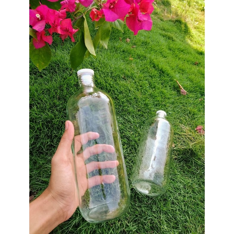 Jual [Paket isi 2] Botol Bensin 1 Liter kaca Botol Kaca 1000 ml BOTOL ...
