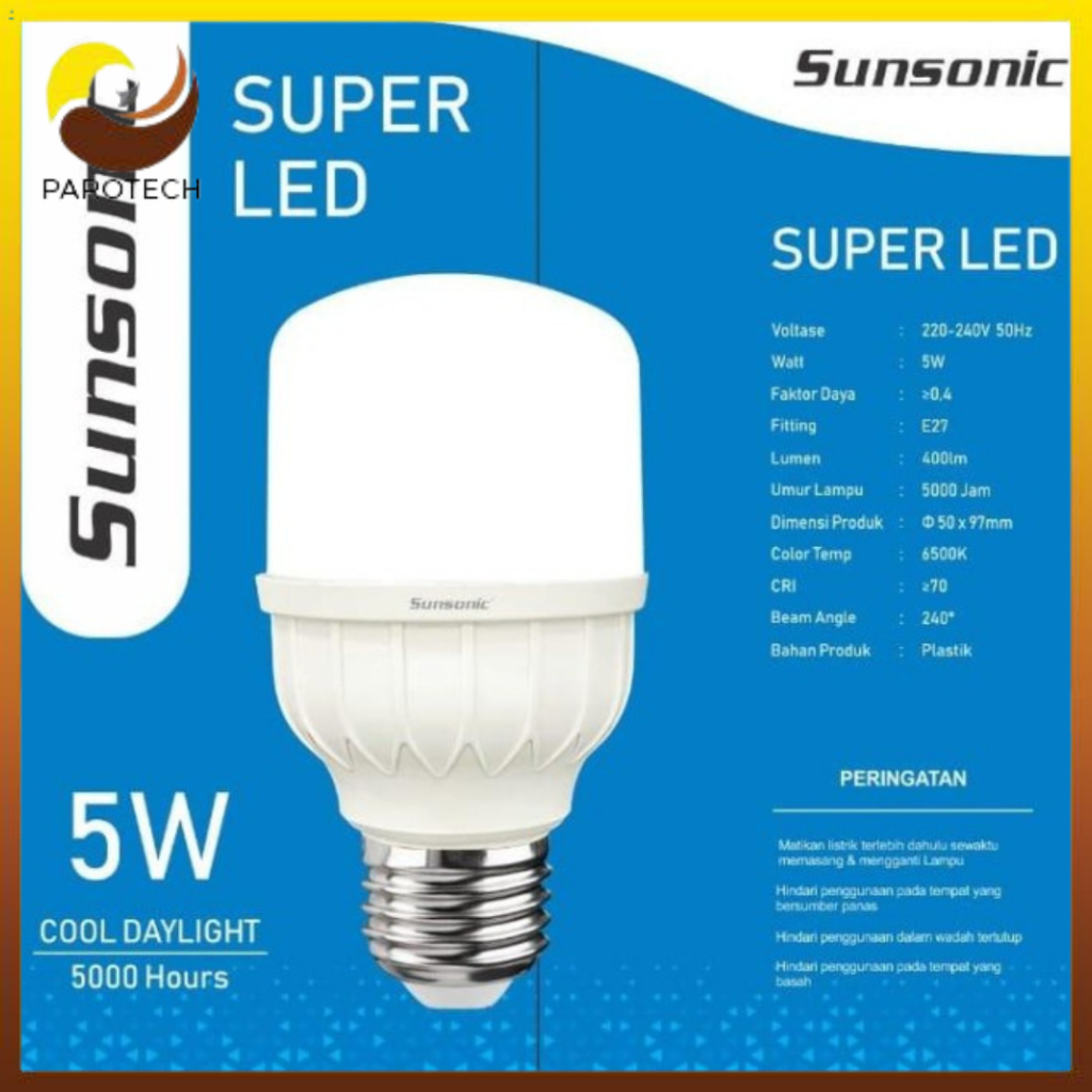 Jual SUNSONIC Super LED Lampu capsule kapsul lampu murah led 5W 10W 15W | Shopee Indonesia