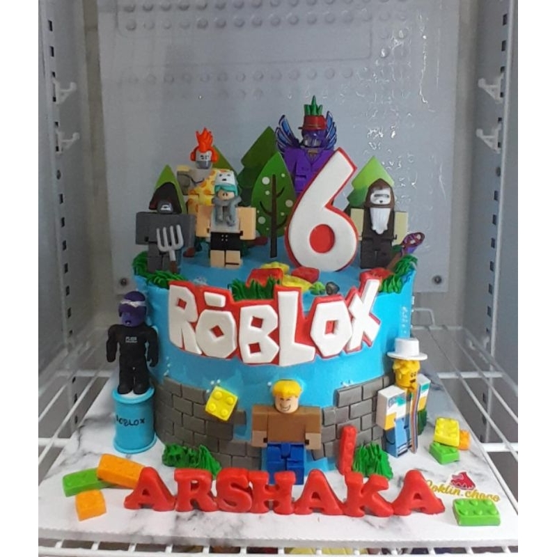 Jual kue ulang tahun karakter roblox/cake birthday roblox | Shopee ...