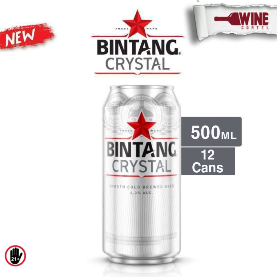 Jual BIR Bintang Crystal Can Beer Kaleng 500 mL X 12 Cans | Shopee ...