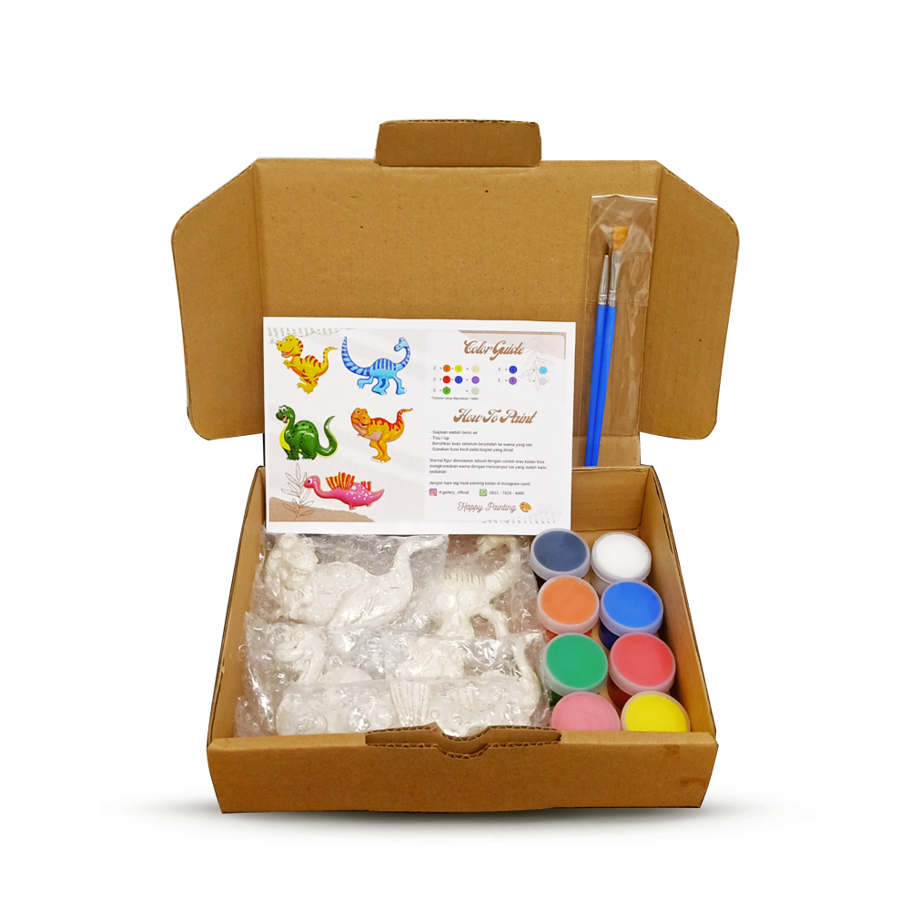 Jual BBF Gallery - Painting kit mewarnai patung dinosaurus / mainan ...