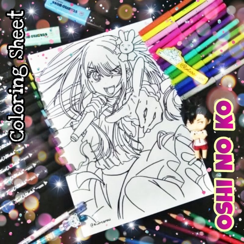 Jual coloring sheet anime Oshi no Ko oshinoko | Shopee Indonesia
