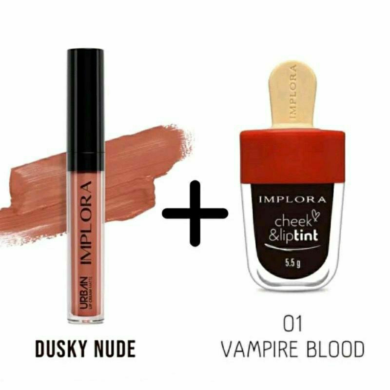 Jual PAKET OMBRE IMPLORA LIPCREAM 01+ LIPTIN 01 | Shopee Indonesia