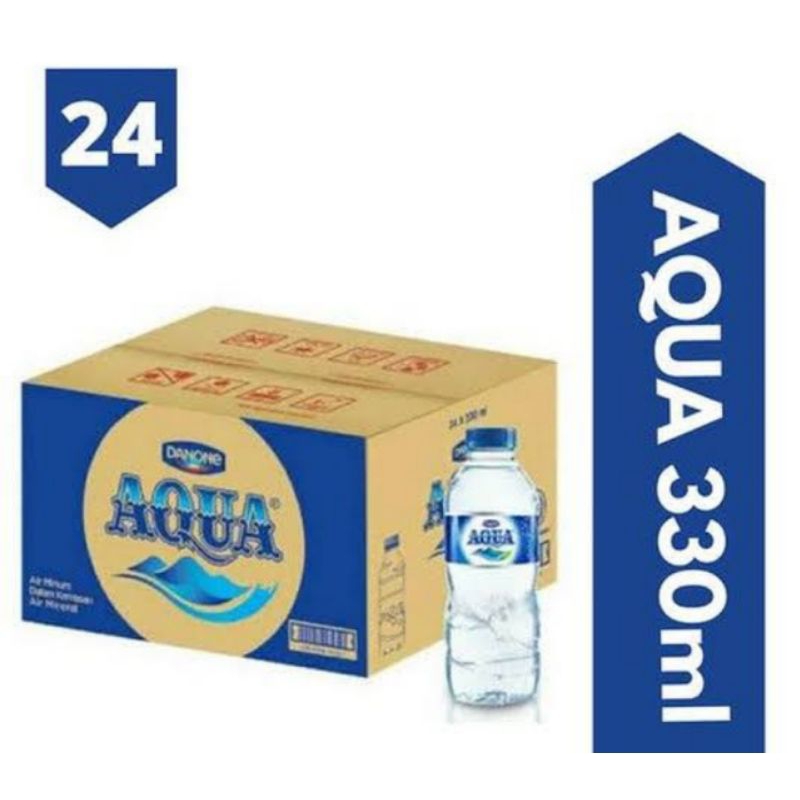 Jual AIR MINERAL AQUA 330ML 1 DUS ISI 24 | Shopee Indonesia