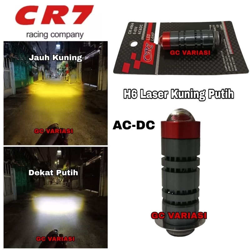 Jual Lampu Motor Bebek Matic Led H6 Laser AC DC Cahaya 2Warna Dekat ...